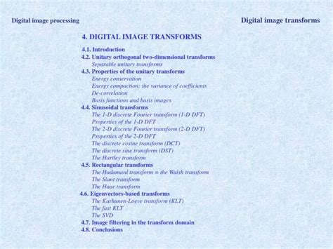 PPT Digital Image Processing Digital Image Transforms PowerPoint Presentation ID