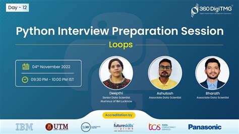 Python Interview Preparation Session Loops Day 12 360digitmg Youtube