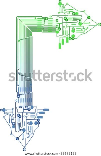 Illustration Arrow Formed By Current Lines Stock Vector Royalty Free Shutterstock