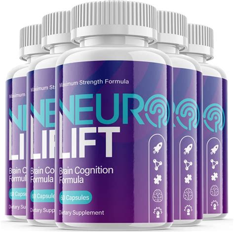 5 Pack Neuro Lift Nootropic Memory Booster Dietary Supplement For