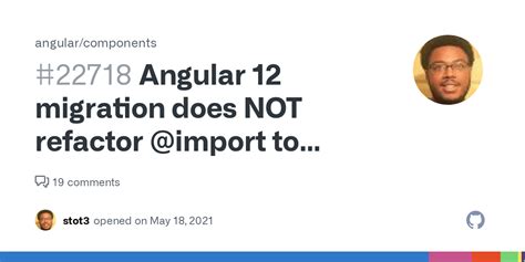 angular 12 migration does not refactor import to use and use still has at rule unknown