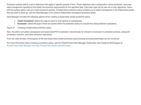 Add A Protection Policy For Kubernetes Namespace Protection Dell