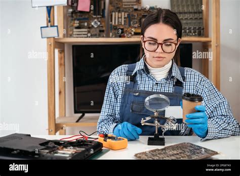 Technician Repairing Computer Hardware Small Business Owner Of A Computer Repair Store