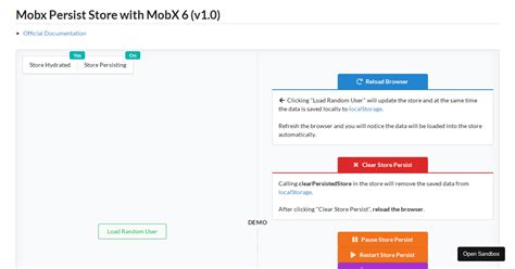 Mobx Persist Store Version 1 Forked Codesandbox