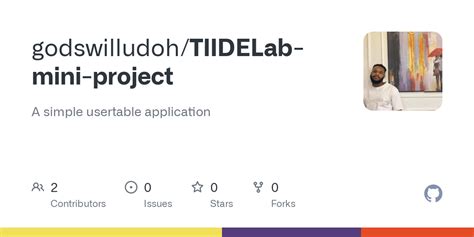 Github Godswilludohtiidelab Mini Project A Simple Usertable Application