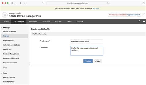 create profile dashboard