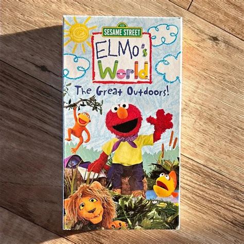 Media Vtg Sesame Street Elmos World The Great Outdoors Vhs Tape