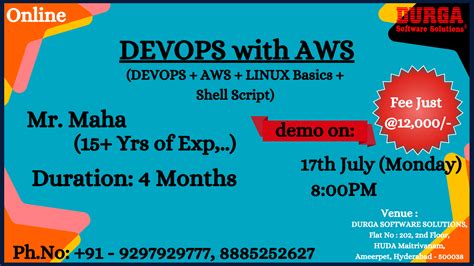 devops with aws online training durga software solutions