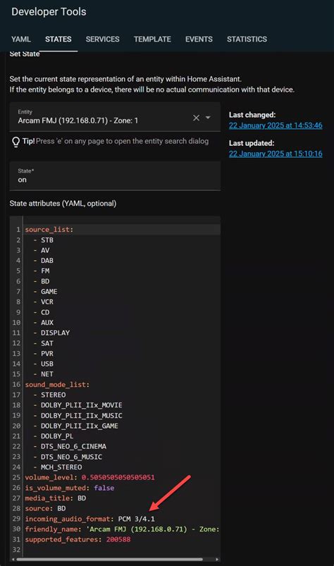 Read Json Value From Arcam Avr Web Interface Configuration Home Assistant Community