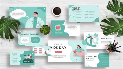 ฟรีดาวน์โหลดพาวเวอร์พอยเทมเพลตเนื่องในวันเอดส์โลก