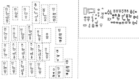 2d Design Of Toilet And Urinal Blocks In Autocad Drawing Cad File Dwg File