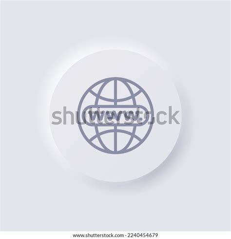 Website Icon White Neumorphism Soft Ui Stock Vector Royalty Free 2240454679 Shutterstock