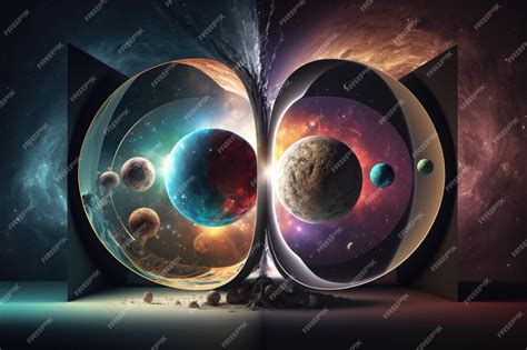 Parallel Universe Science Theory Premium Ai Generated Image