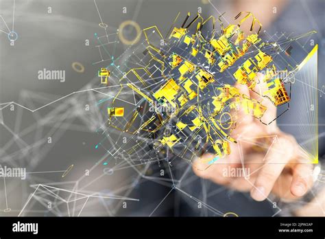 A Finger Pointing On A Floating 3d Digital Illustration Of A Global