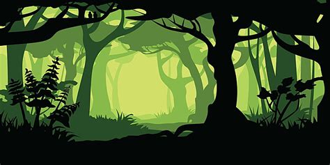 A Dark Silhouette Forest Layered Parallax Ready Scenery Layer Animation Vector Scenery Layer