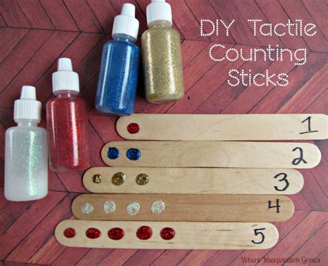 DIY Tactile Counting With Craft Sticks Where Imagination Grows