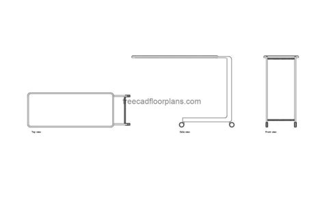 Hospital Table Free Cad Drawings
