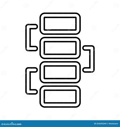Business Flow Workflow Outline Icon Line Art Vector Stock Vector Illustration Of Report