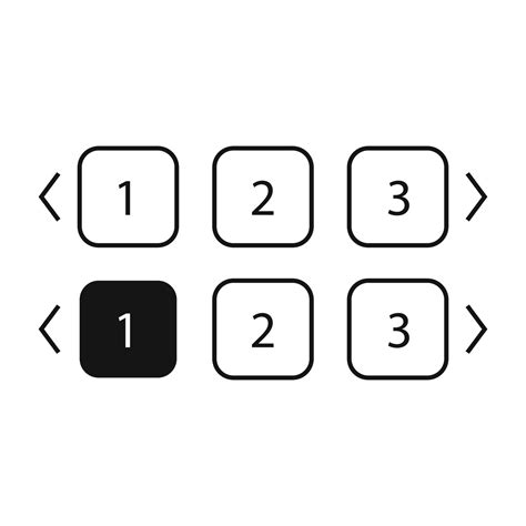 Pagination Bars Set Collection Buttons For Site Navigation Interface Elements For Menu And Box
