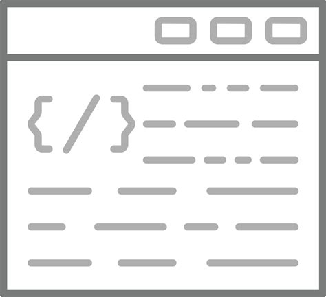 Web Coding Greyscale Line Icon Vector Art At Vecteezy