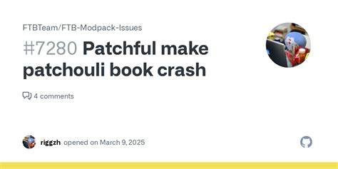 Patchful Make Patchouli Book Crash · Issue 7280 · Ftbteamftb Modpack