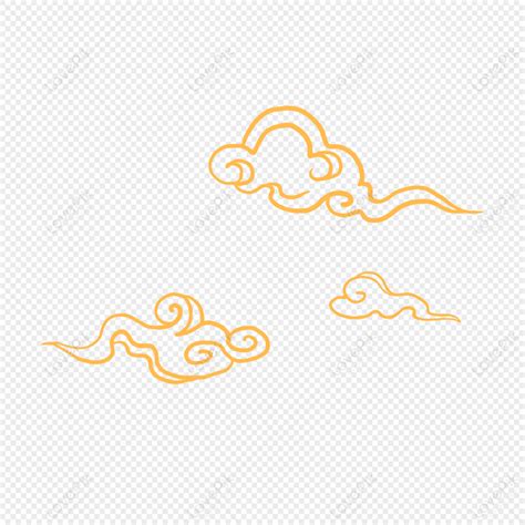 황금 선 구름 Png Png 일러스트 무료 다운로드 Lovepik
