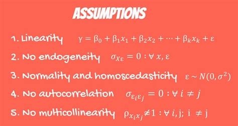 Ols Ordinary Least Squares Assumptions