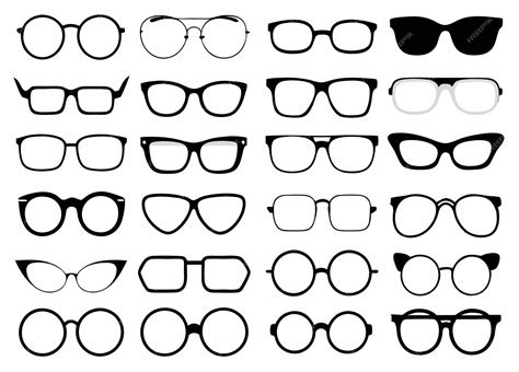 Glasses Collection Sunglasses Set Vector Illustration Premium Ai Generated Vector
