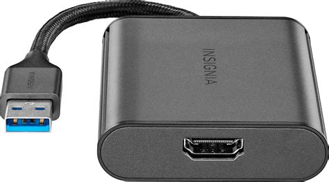 Insignia Usb To Hdmi Adapter Black Ns Pa Uhd Best Buy