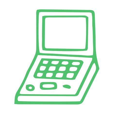 Drawn Old Laptop Symbol 23932434 Png