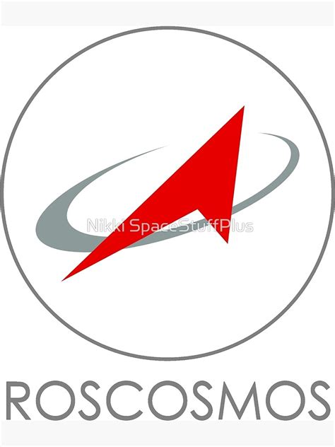 Lámina Artística Logotipo De La Agencia Espacial Federal Rusa