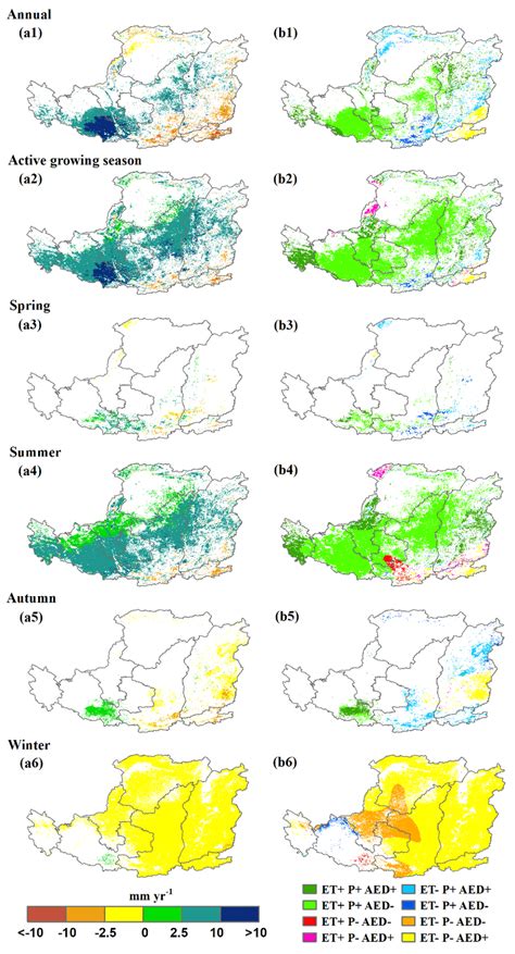 Spatial Distributions Of A Et Trends And B Synthetic Variation