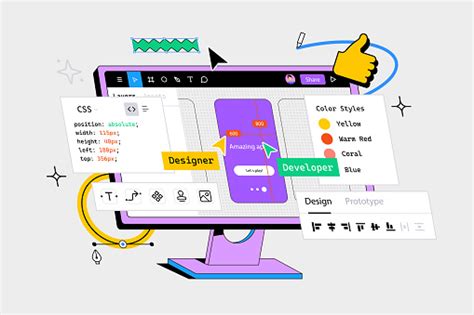 인터페이스 디자인을 위한 협업 웹 응용 프로그램입니다 ui 및 ux 디자이너를 위한 프로그램입니다 대시보드 네오 브루탈리즘