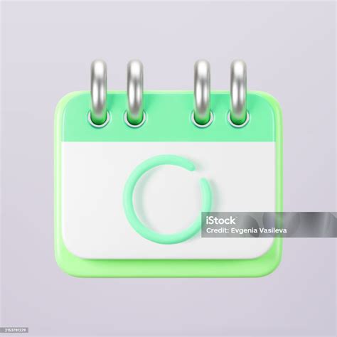 3d 녹색 달력 아이콘 강조 표시된 원 요일 및 페이지 넘기기 날짜를 저장합니다 날짜를 표시하는 일일 일정 플래너의 렌더링 달력 중요한 날 개념입니다 3d 만화 간단한 벡터