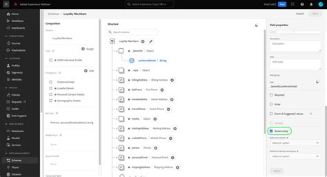 Define A Relationship Between Two Schemas Using The Schema Editor