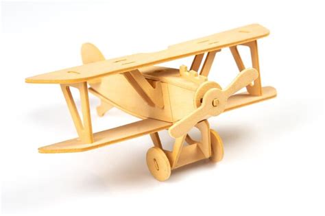premium photo wooden aircraft model constructor for assembling toys