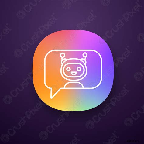 chatbot in speech bubble app icon stock vector 3858977 crushpixel