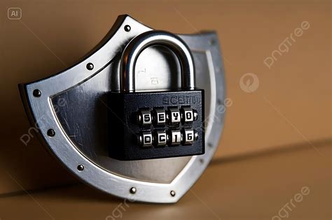 Secure Programming Symbol With Shield And Code Lock Secure Programming Shield With Code Lock