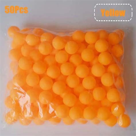 50pcs Pack 40mm Frosted Ping Pong Ball Portable White Orange Rust Resistant Table Tennis Ball