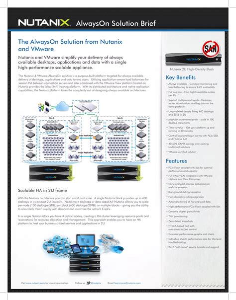 Nutanix Always On Solution Brief Pdf
