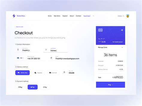Ecommerce Website Checkout Page Behance
