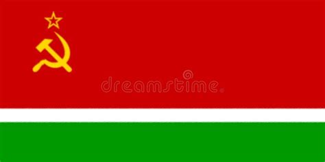 Glossy Glass Flag Of Lithuanian Ssr Stock Illustration Illustration Of Lithuania National