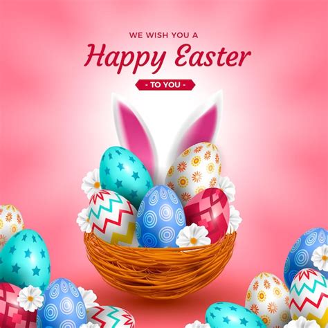 Premium Vector Realistic Easter Illustration