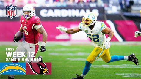 Los Angeles Chargers Vs Arizona Cardinals 2022 Week 12 Game