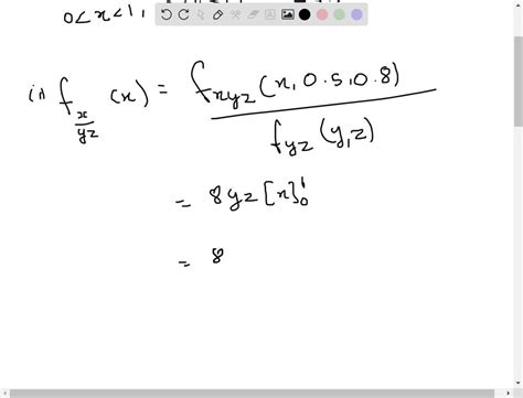 SOLVED Suppose The Random Variables X Y Z Have The Joint Probability Density Function F X Y Z