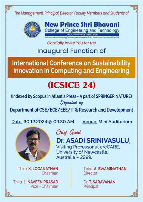 dr asadi srinivasulu on linkedin 💐💐the international conference on sustainability innovation