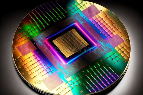 Electronics And Nanotechnologies Of Future Wafer Semiconductor Manufacturing Stock Illustration