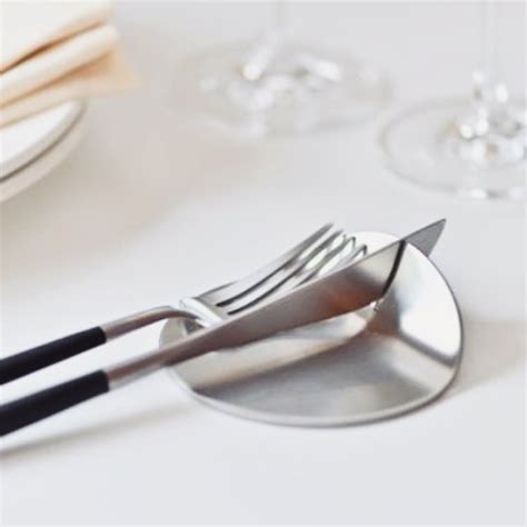 생활의온도 생활의 온도 304스테인레스 원형 커트러리 받침 양식기 레스트 수저받침 홈파티