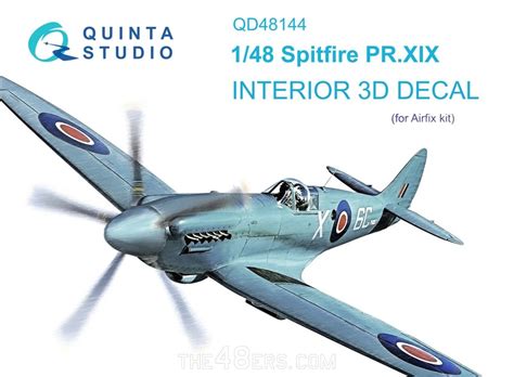 Spitfire Pr Xix 3d Printed And Coloured Interior On Decal Paper