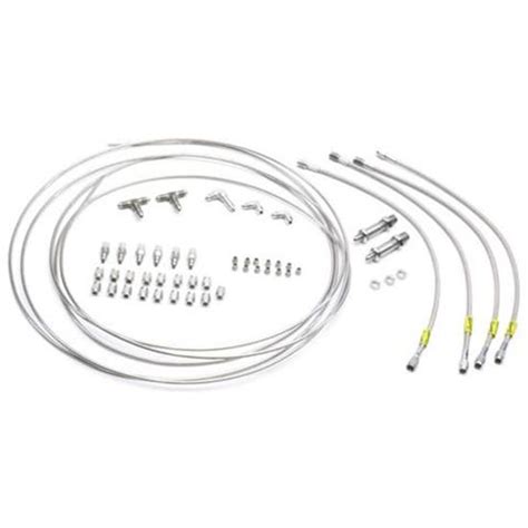 Stainless Steel 3 An Brake Line Kit 4 Hose 20 Ft Tubing